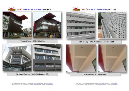DML Products Sdn Bhd | Ceiling and Louvre Manufacturer
