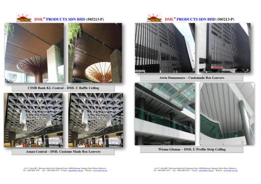 DML Products Sdn Bhd | Ceiling and Louvre Manufacturer