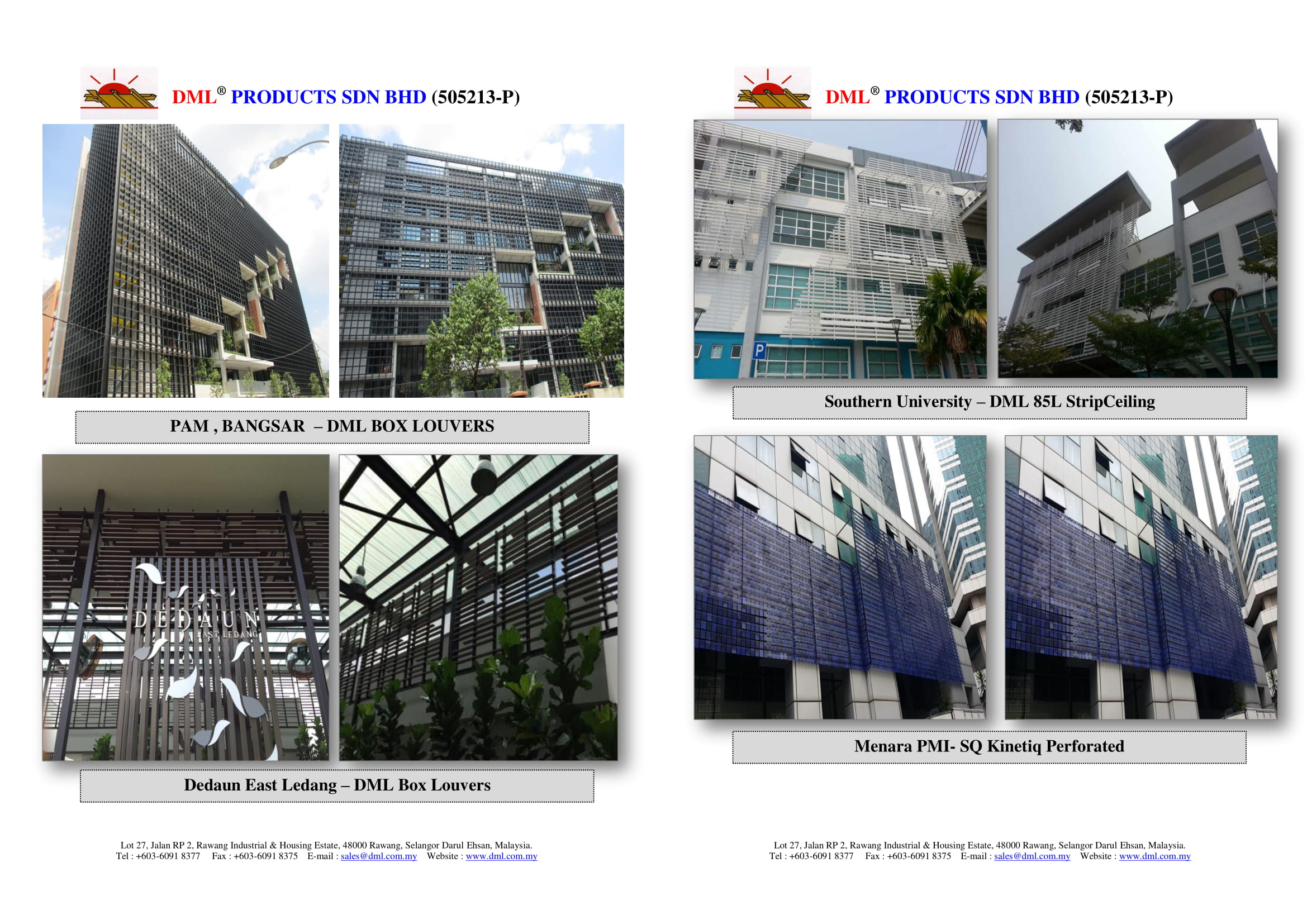 DML Products Sdn Bhd | Ceiling and Louvre Manufacturer
