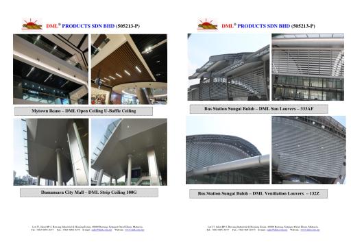DML Products Sdn Bhd | Ceiling and Louvre Manufacturer